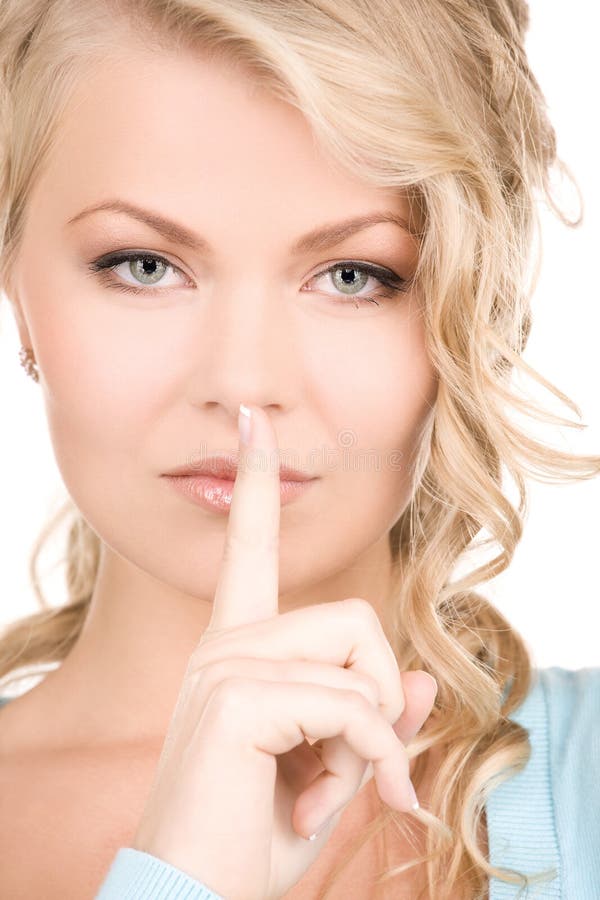 Finger on lips stock image. Image of face, lady, intimate - 11320881