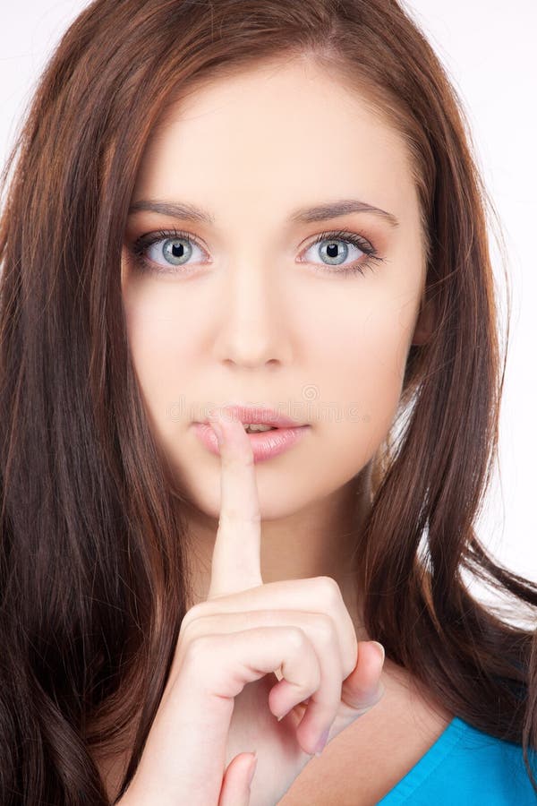 Finger on lips stock image. Image of gesture, finger - 11856907