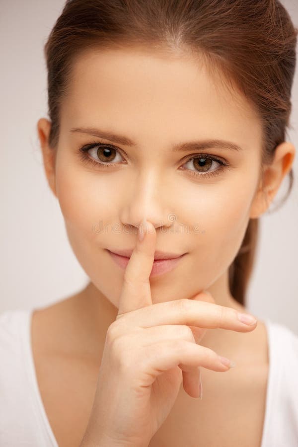 Finger on lips stock image. Image of businesspeople, beautiful - 39867555