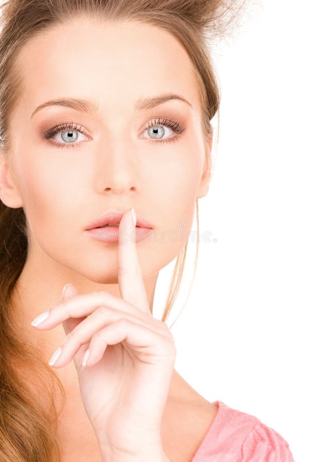 Finger on lips stock image. Image of bright, gesture - 40697781