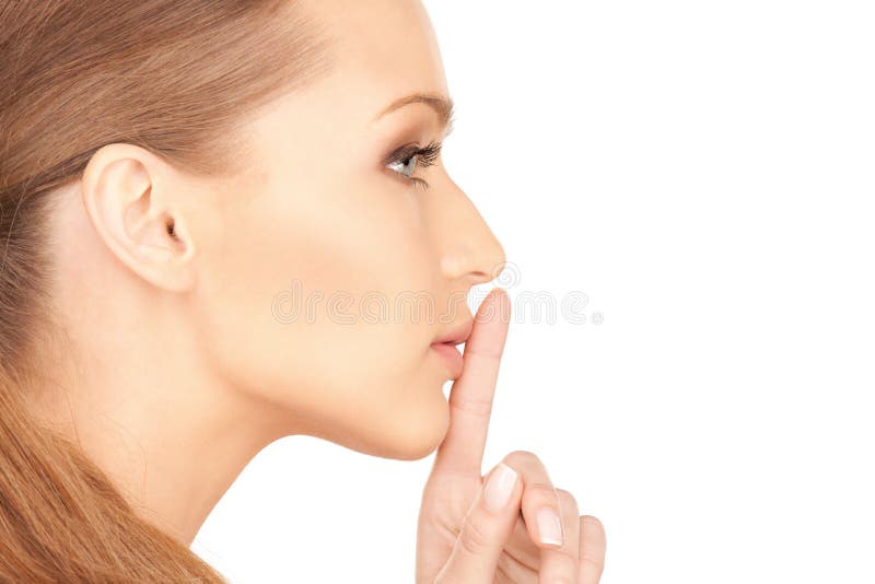 Finger on lips stock photo. Image of beauty, hand, beautiful - 40515426