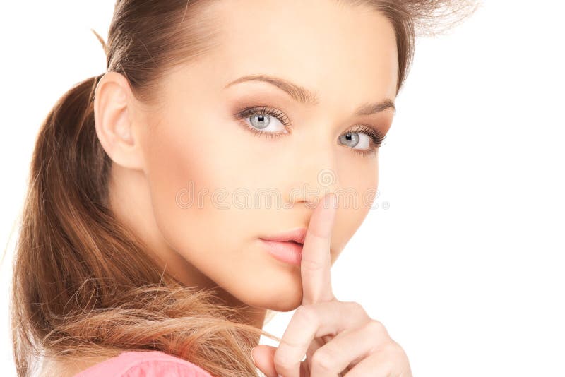 Finger on lips stock image. Image of beautiful, human - 40707859