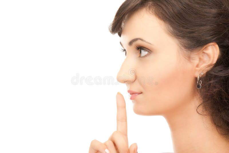 Finger on lips stock photo. Image of intimate, finger - 40932614