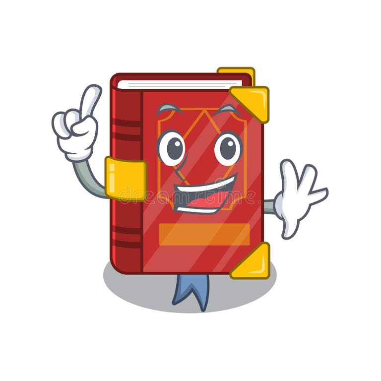 Finger Magic Spell Book in Shape Mascot Stock Vector - Illustration of ...