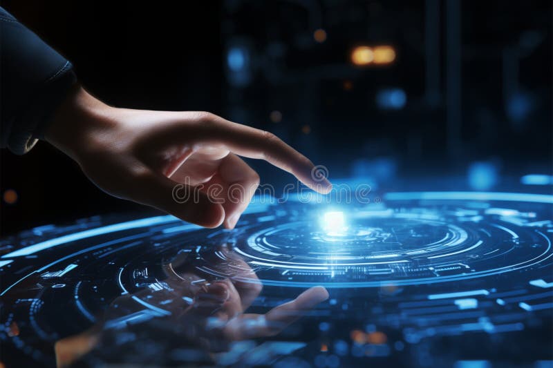 A Finger Makes Contact with a High Tech Interface, Bridging Interaction ...