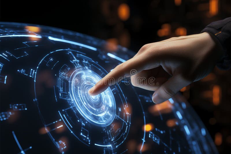 A Finger Makes Contact with a High Tech Interface, Bridging Interaction ...