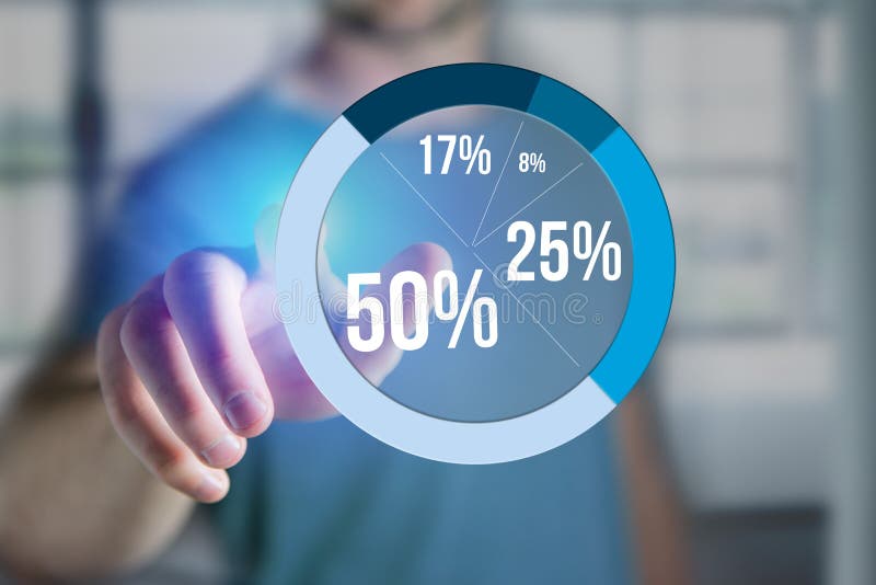 Blue Survey Graph Interface with Business Theme Going Out a Smartphone ...