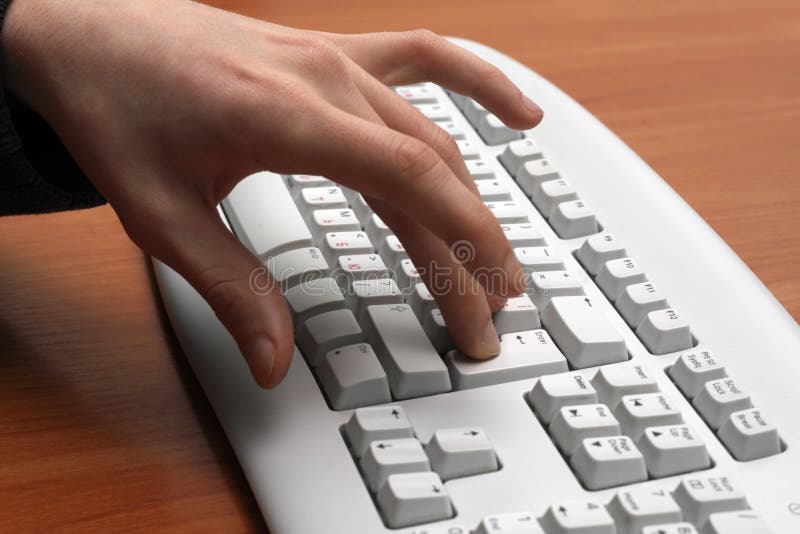Keyboard stock image. Image of keyboard, finger, computer - 10451995