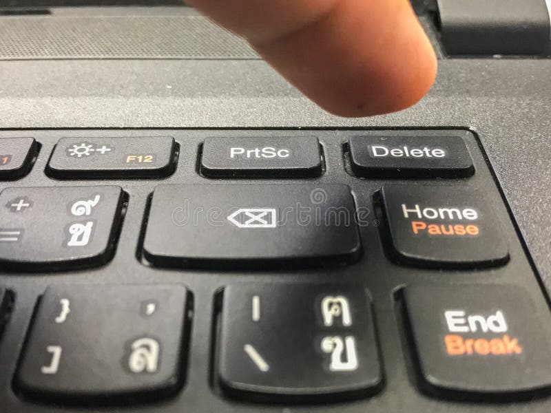 Press delete stock image. Image of business, female, input - 15225835