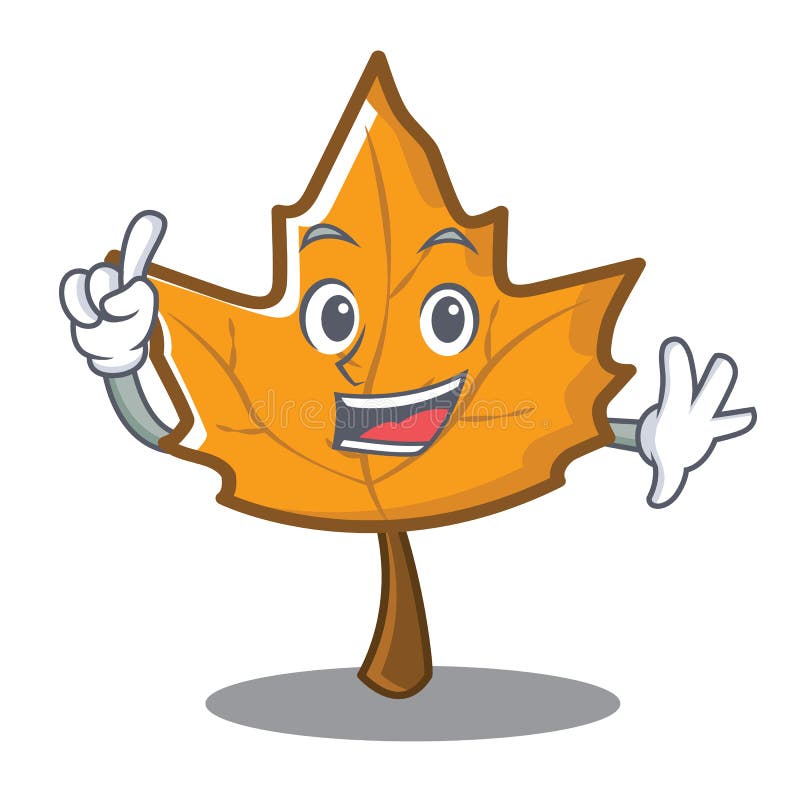 Finger Maple Character Cartoon Style Stock Vector - Illustration of ...