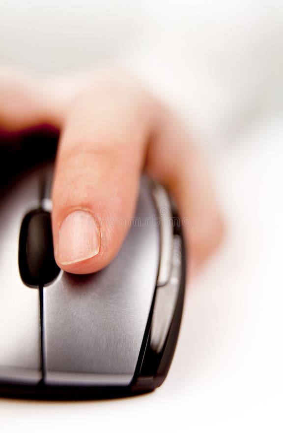 Finger on mouse stock image. Image of close, component - 12118923
