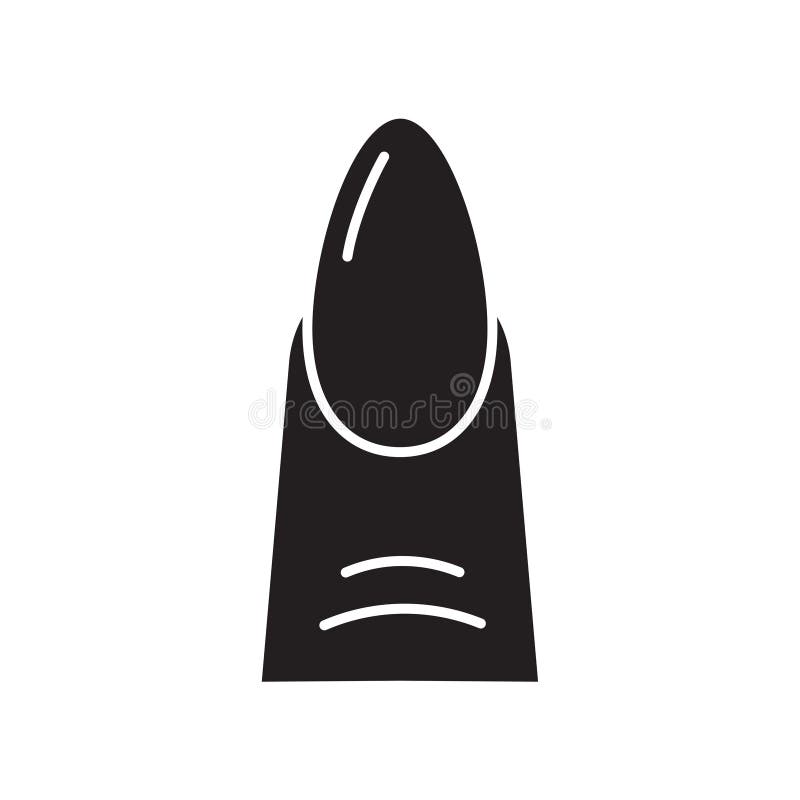Finger nail icon stock vector. Illustration of shape - 150807686