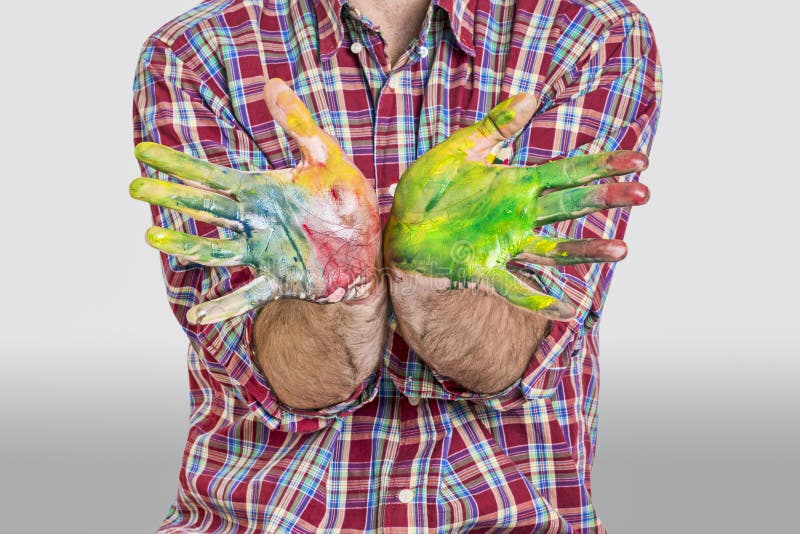 Finger paint stock image. Image of multicolored, happiness - 53688853