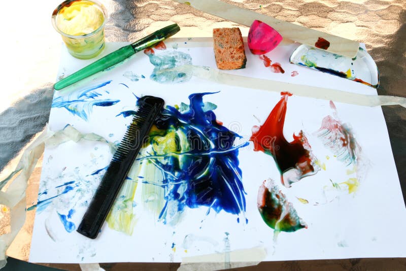 Finger Painting Tools stock photo. Image of painter, arts - 5839086