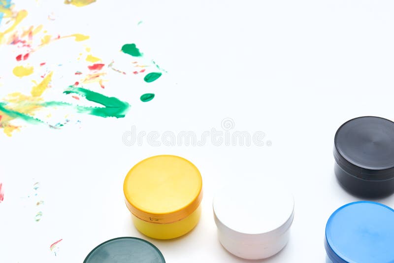 Finger Paints. Background for Advertising from Children`s Finger Paint ...