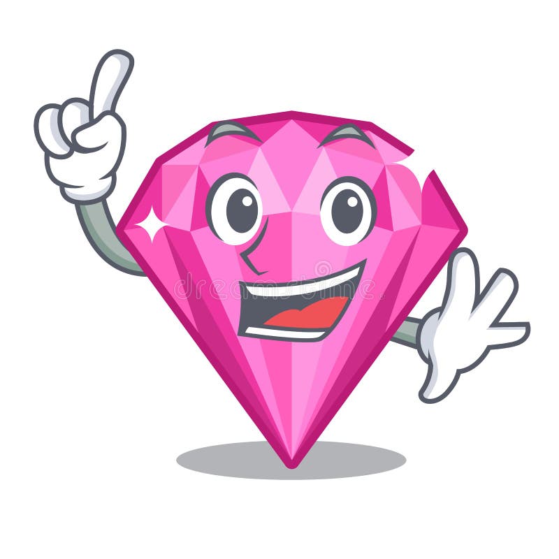 Finger Pink Diamond in a Cartoon Box Stock Vector - Illustration of ...