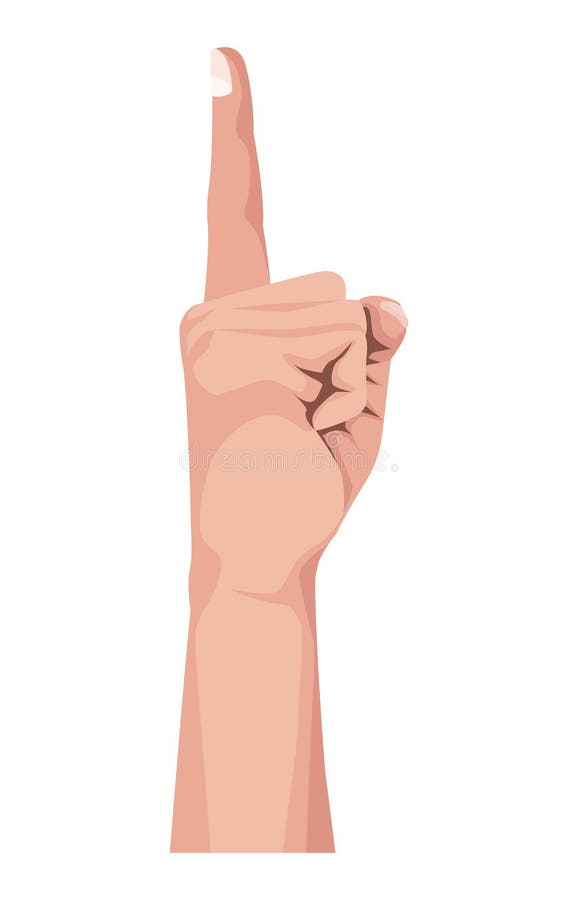 Finger point up direction stock vector. Illustration of viewer - 242123437