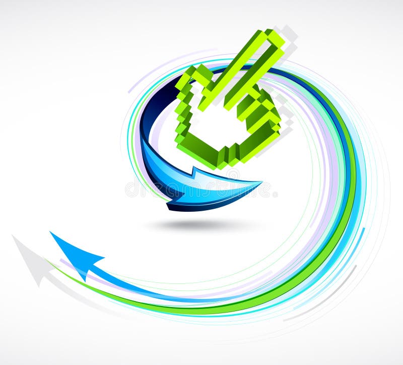 Computer arrow icons stock vector. Illustration of line - 13606254