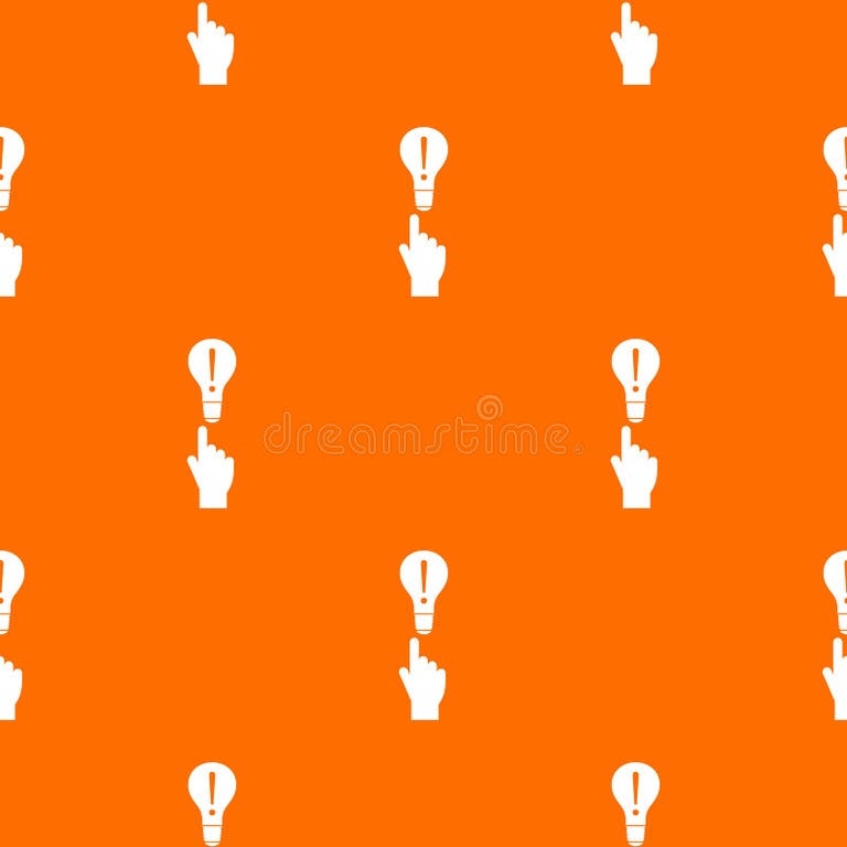 A Finger Pointer and Light Bulb Pattern Seamless Stock Vector ...