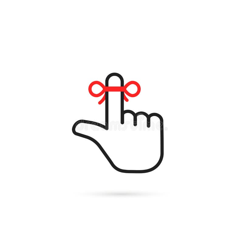 Around Finger Remember String Stock Illustrations – 47 Around Finger ...