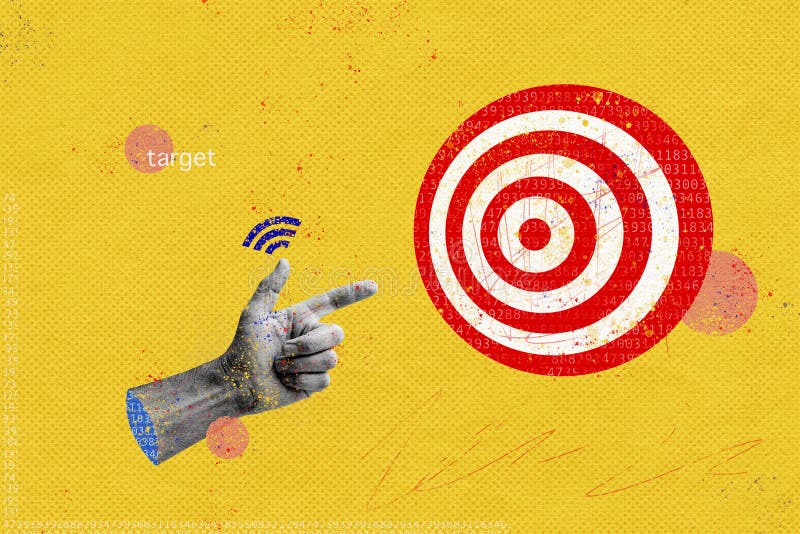 Finger Pointer Target in Modern Style. Stock Photo - Image of finger ...