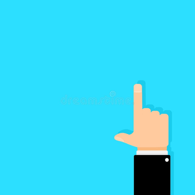 Finger Pointer Up, Banner Poster with Copy Space Stock Vector ...