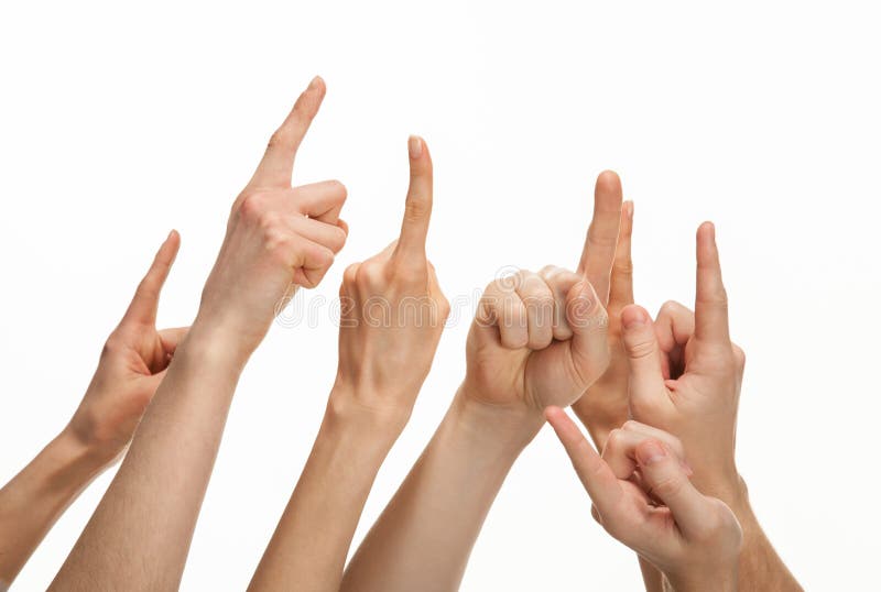 Fingers Point To Each Other Stock Image - Image of center, copyspace ...