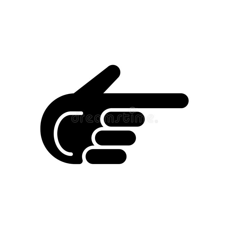 Finger Pointing Aside Vector Icon. Direction Stock Vector ...