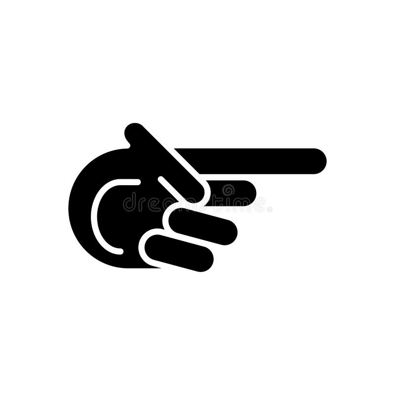 Finger Pointing Aside Vector Icon. Direction Stock Vector ...