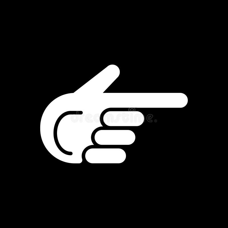 Finger Pointing Aside Vector Icon. Direction Stock Vector ...