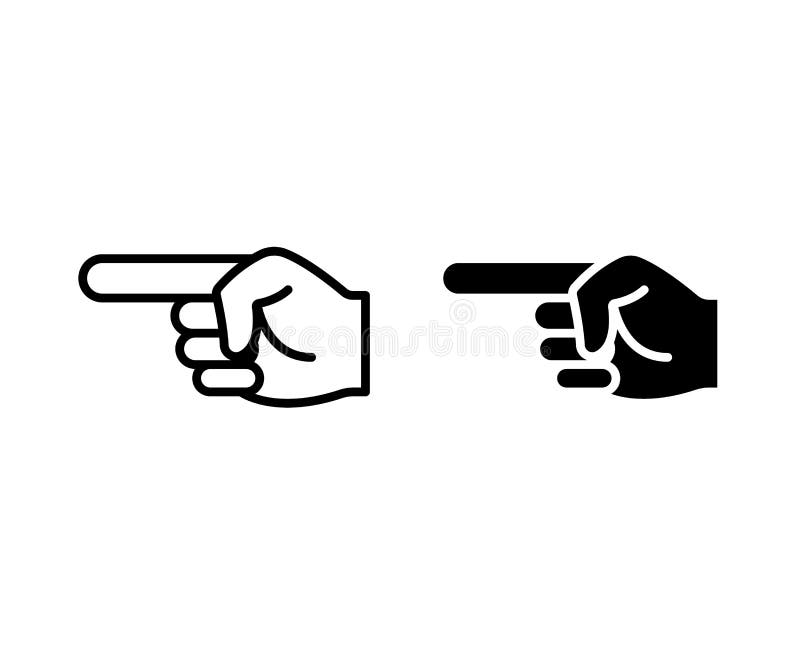 Finger-pointing Icon for Apps and Websites Stock Vector - Illustration ...