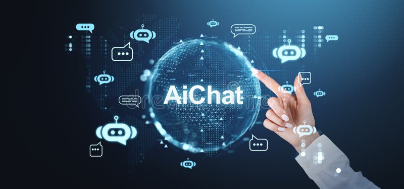 Ai Chatbot Modern Interface Speech Bubbles Digital Assistance Stock ...