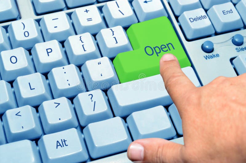 Finger Pointing Green Key Open Stock Photos - Free & Royalty-Free Stock ...