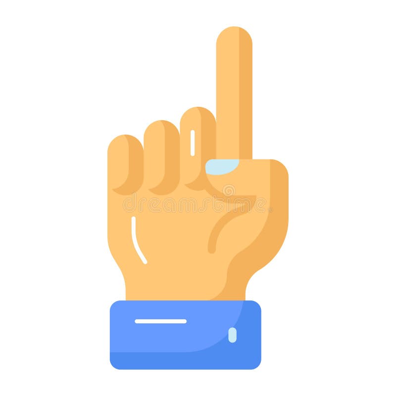 Finger Pointing Hand Gesture, Concept Vector Design of Allah is One ...