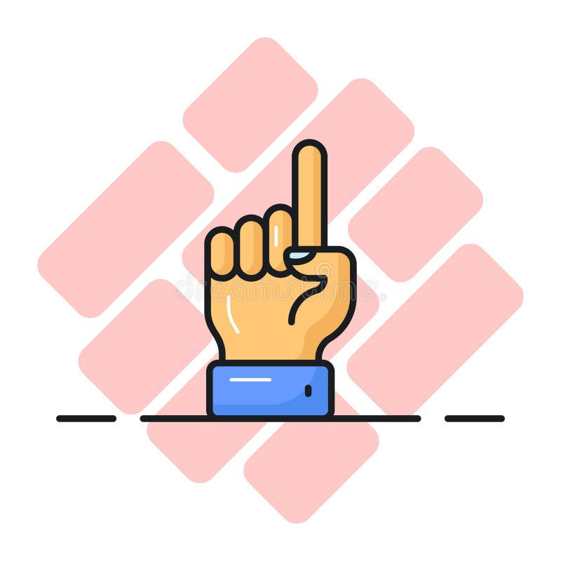 Finger Pointing Hand Gesture, Concept Vector Design of Allah is One ...