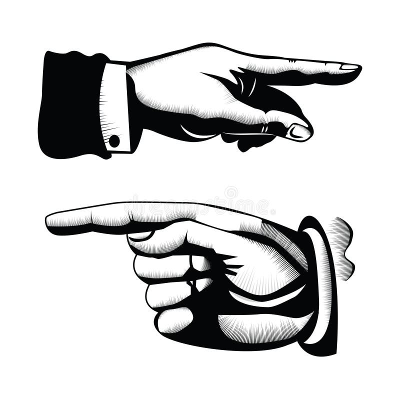 Finger Pointing Hand Symbol Stock Vector - Illustration of ...