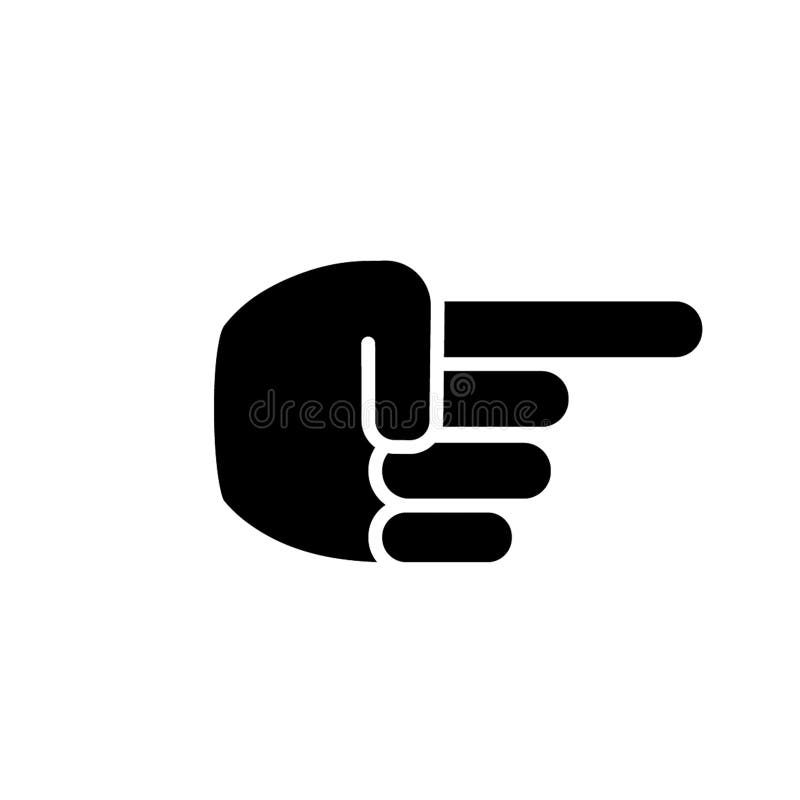 Finger Pointing Icon Vector Stock Illustration - Illustration of finger ...