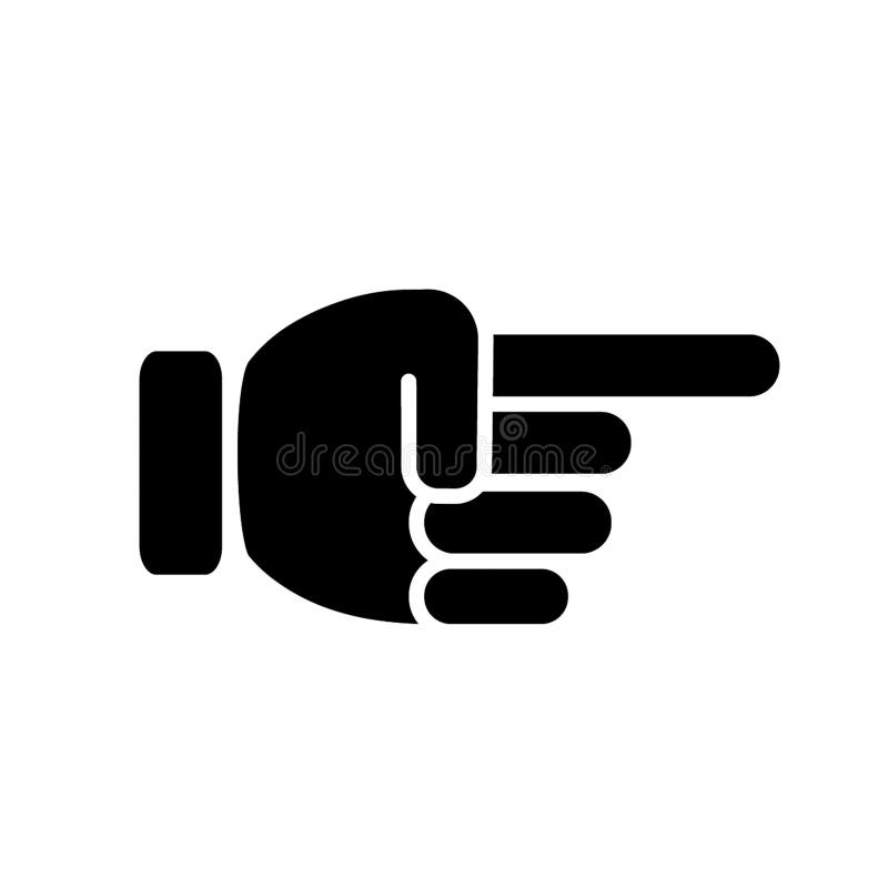 Finger Pointing Icon Vector Stock Illustration - Illustration of ...