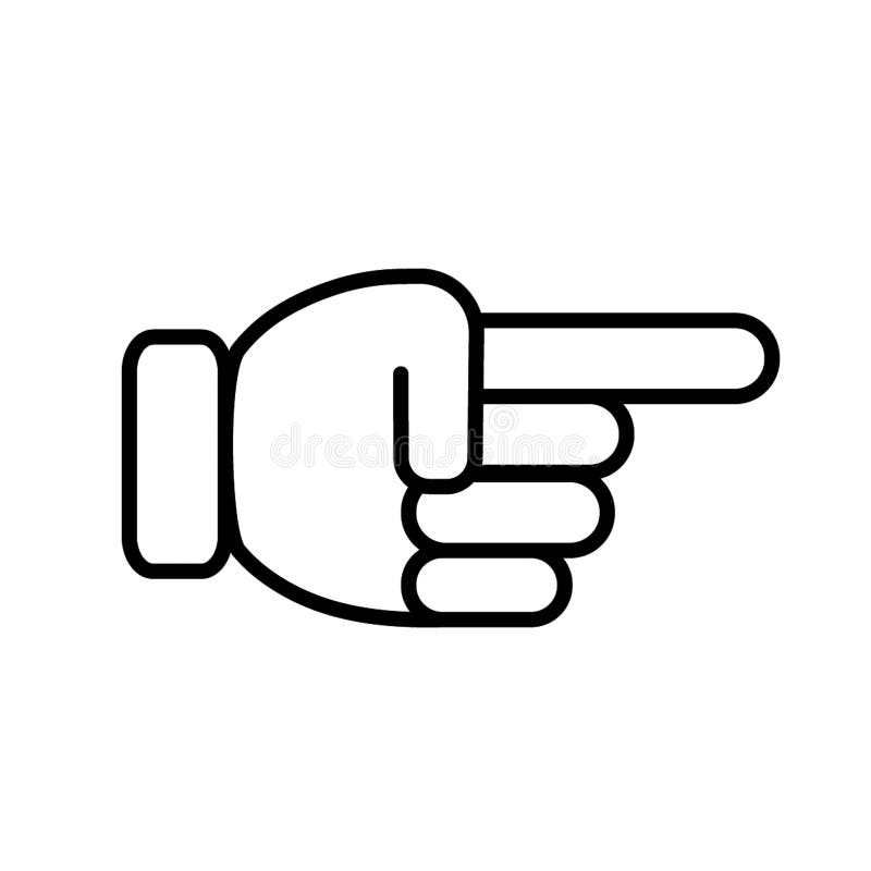 Finger Pointing Icon Vector Stock Illustration - Illustration of human ...