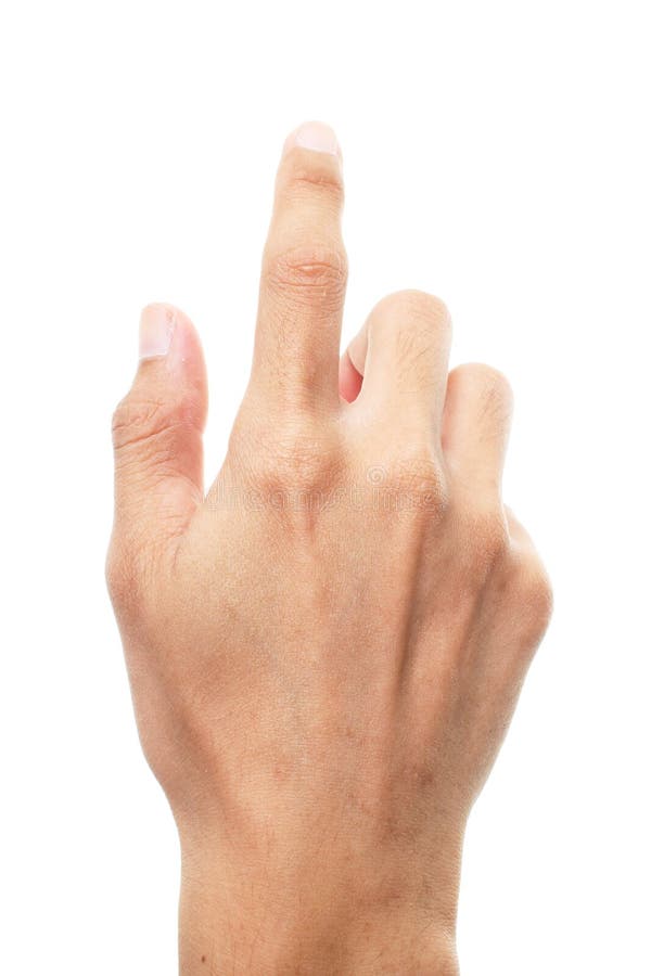 Finger Pointing Isolated on White Background Stock Photo - Image of ...