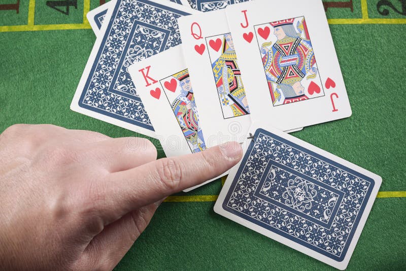 Finger Pointing Marked Cards Cheating Stock Photo - Image of cheating ...