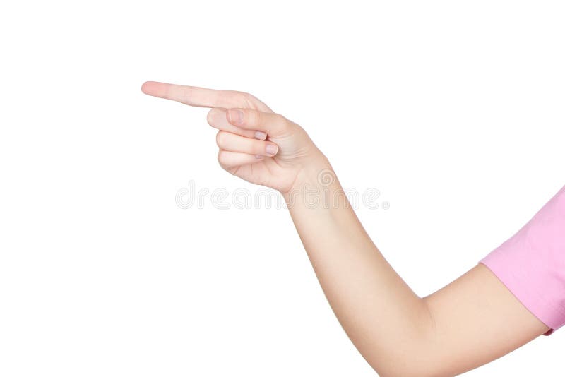 Isolated Child Hand Touching or Pointing To Something Stock Image ...