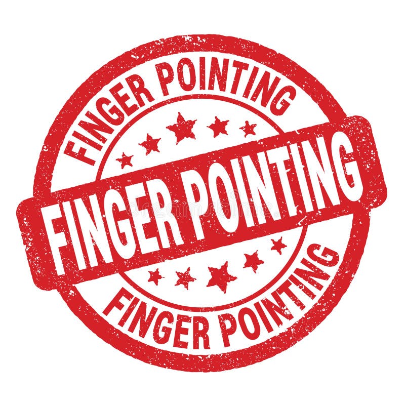 FINGER POINTING Text Written on Red Round Stamp Sign Stock Illustration ...