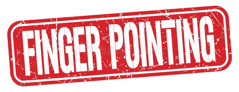 FINGER POINTING Text Written on Red Stamp Sign Stock Illustration ...