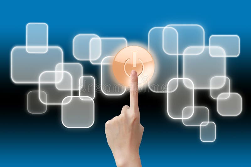 Finger and power button stock image. Image of internet - 26895029