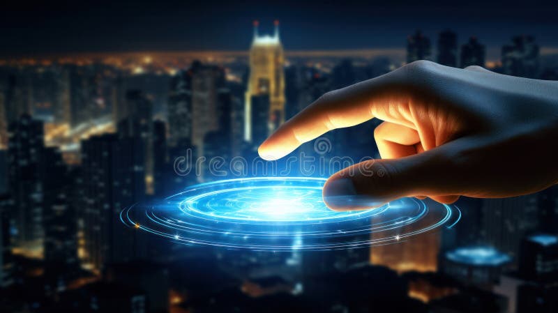 Finger Press on Emergency Stop Switch Button, Machine Control of Urban ...