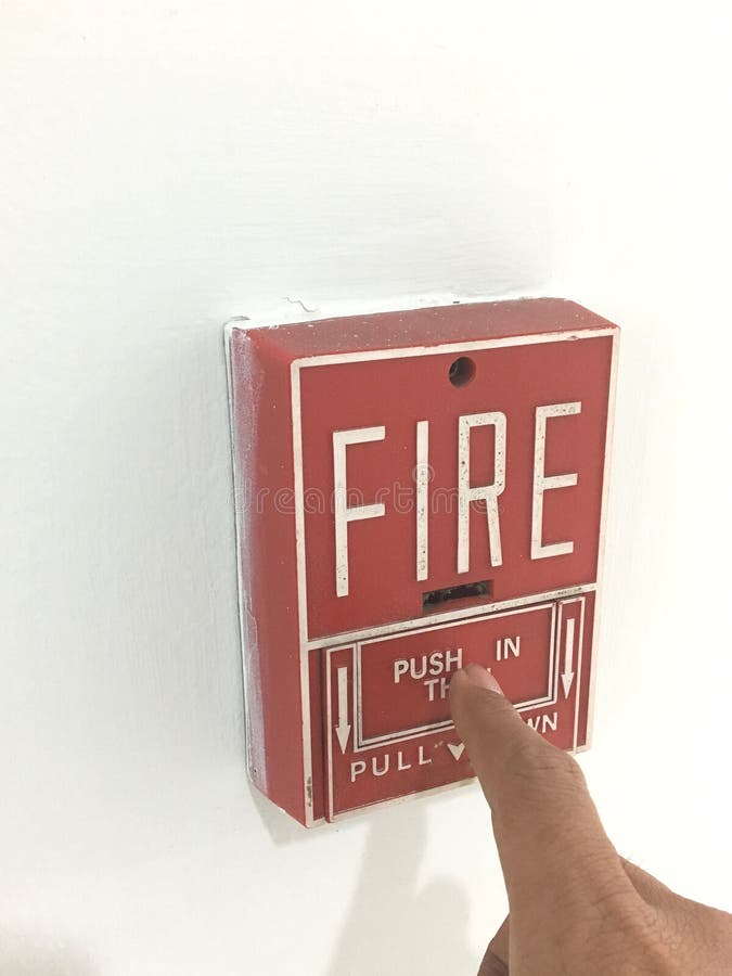 Press fire alarm button stock photo. Image of alarm, order - 15434982