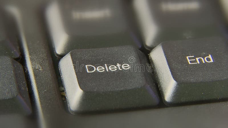Press the Delete Button on Your Computer Keyboard Stock Video - Video ...