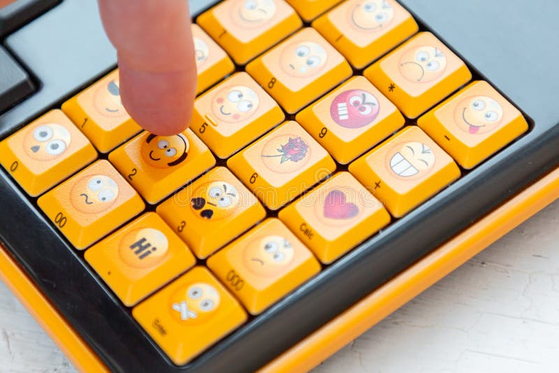 Keyboard with smiley keys stock image. Image of anger - 2322713