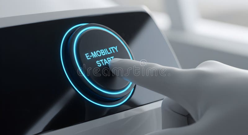 E Mobility Start Button Concept for Electric Vehicle Technology and Sustainable Transportation ...
